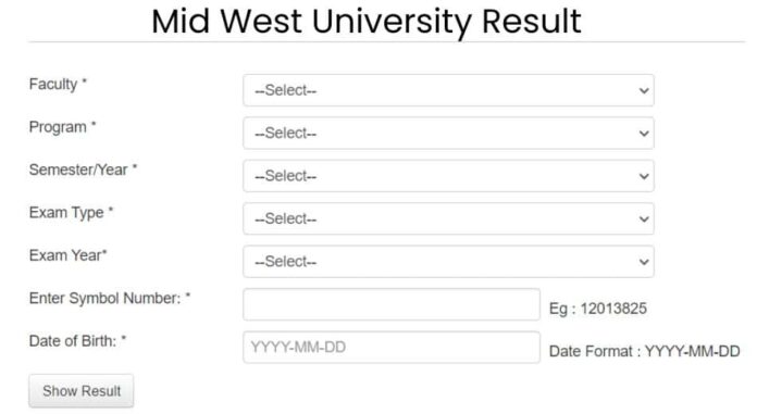 MU Result 2080 Mid West University Marksheet BBA, BHM, BCE, BSc, MBS ...