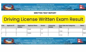 Driving License Result 2082 Check Likhit Exam Result Now @dotm.gov.np ...